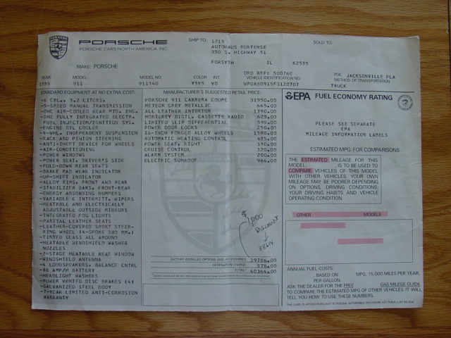 New Porsche price in 1987???? - Pelican Parts Forums