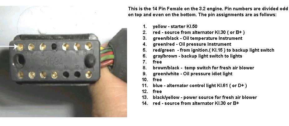 14 pin diagram - Pelican Parts Forums