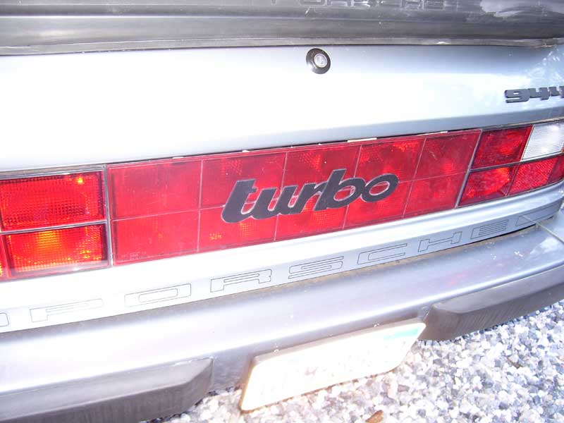 Porsche 944/924 Turbo Center Tail Light-up Panel 'Turbo' script for ...