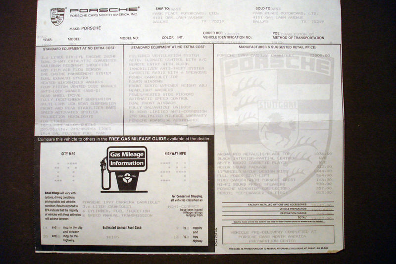 993 Carrera | For Sale | Arizona USA - Pelican Parts Forums