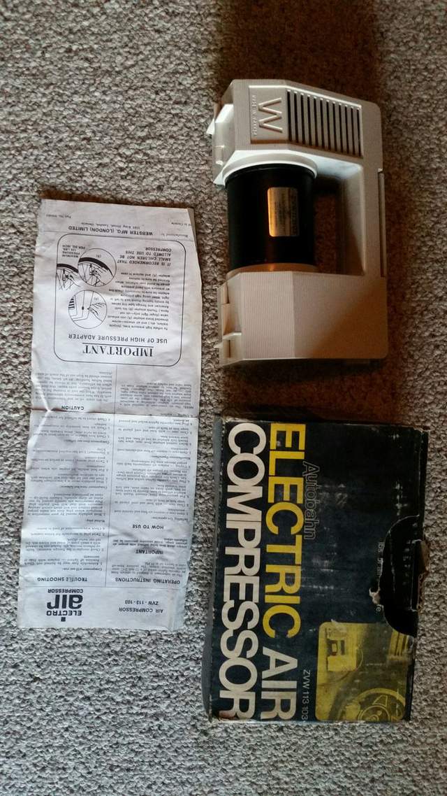 Webster air compressor/with box and directions - Pelican Parts Forums
