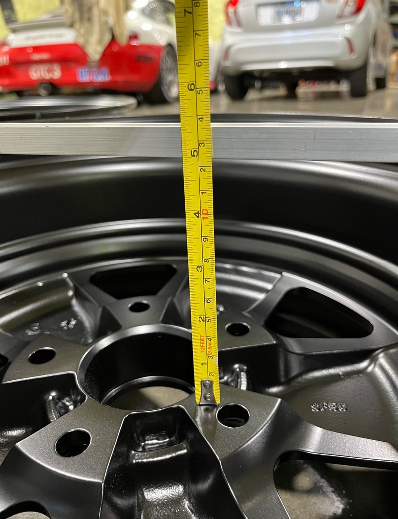 For Sale: 16x7 and 16x8 Fuchs powder coated satin black - Pelican Parts ...
